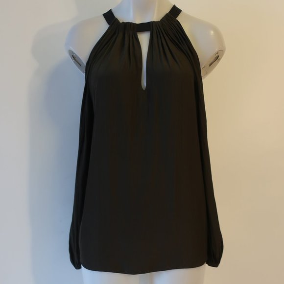 Ramy Brook Tops Nwt Womens Ramy Brook Meryl Green Black Keyhole